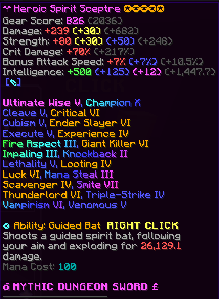 Buy MYTHIC HEROIC SPIRIT SCEPTRE w in MINECRAFT: HYPIXEL Items - Offer ...