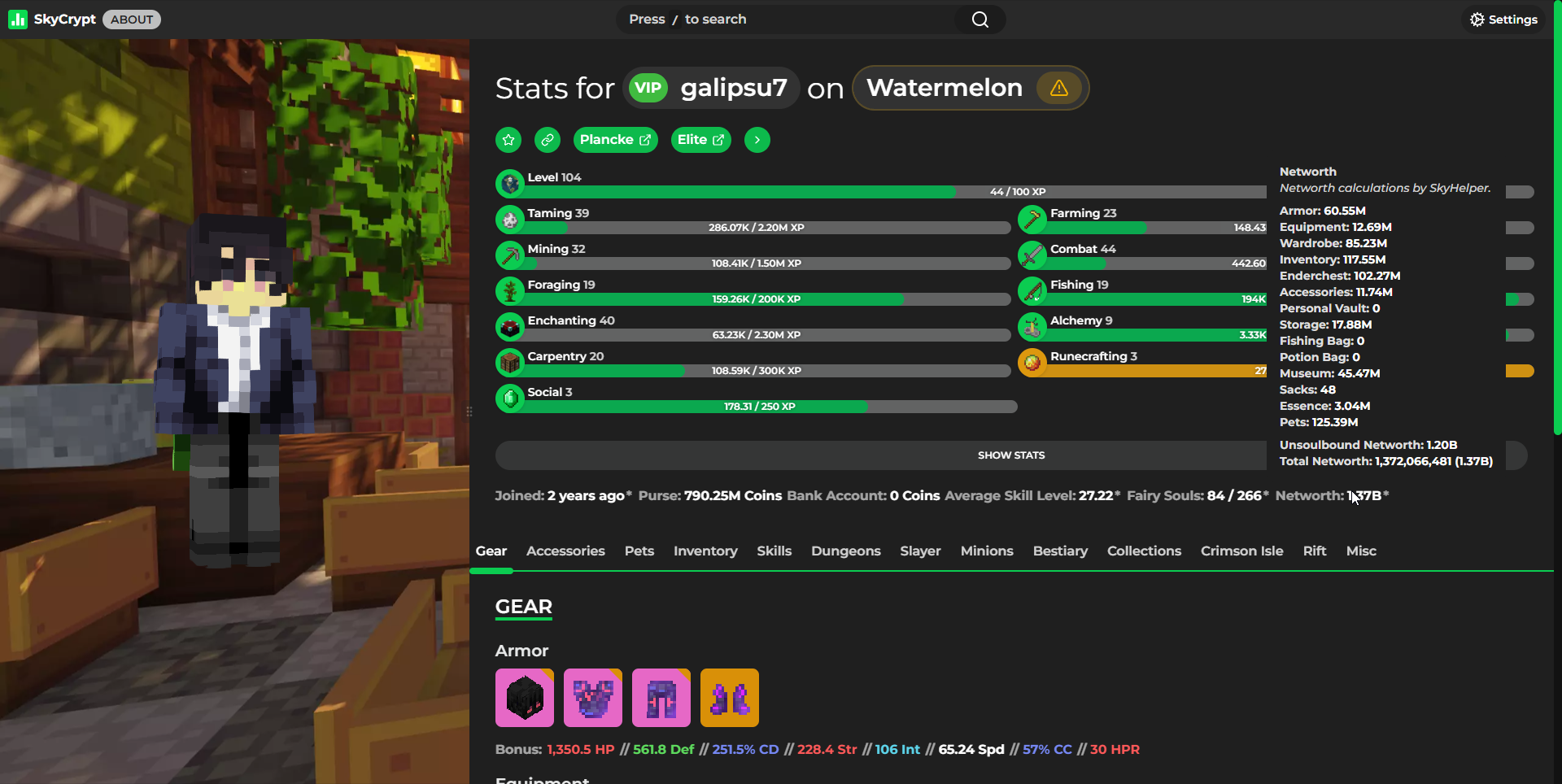 Buy ⚡ VIP RANK | NETWORTH 1.37B in MINECRAFT: HYPIXEL Accounts - Offer ...