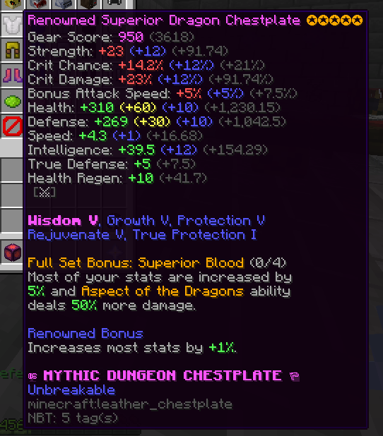 Buy Maxed out 5 star superior armo in MINECRAFT: HYPIXEL Items - Offer ...