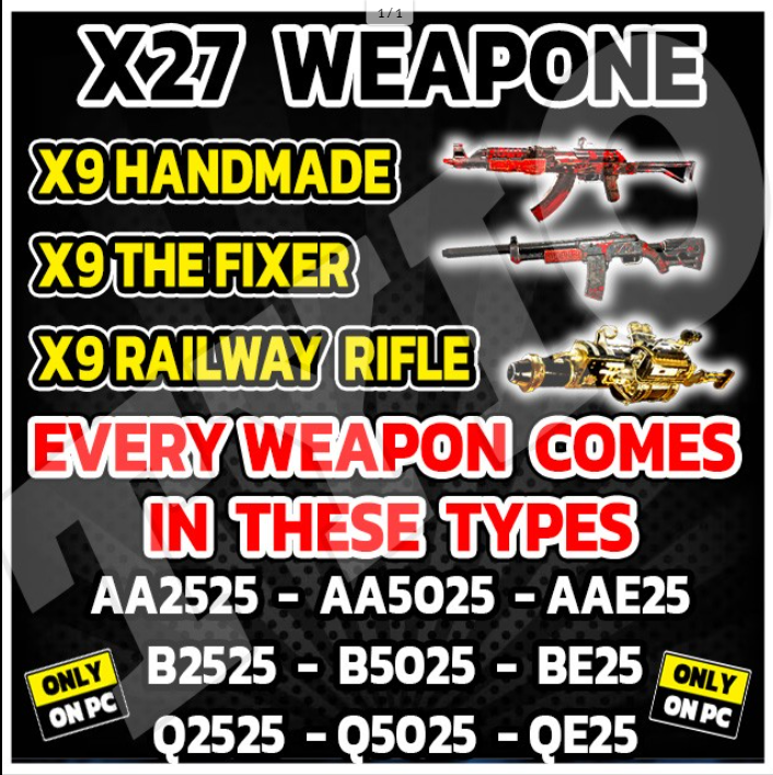 Buy X27 WEAPONS RIFLES BUNDLE [ TH in FALLOUT 76 Items - Offer #25666715