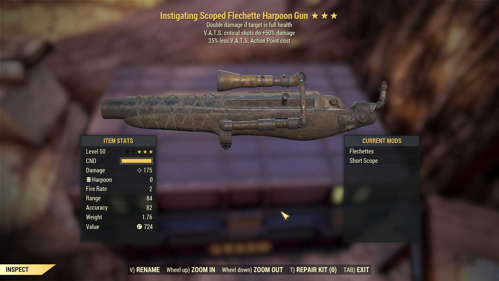 Buy Instigating Harpoon Gun (+50% in FALLOUT 76 Items - Offer #2327865442