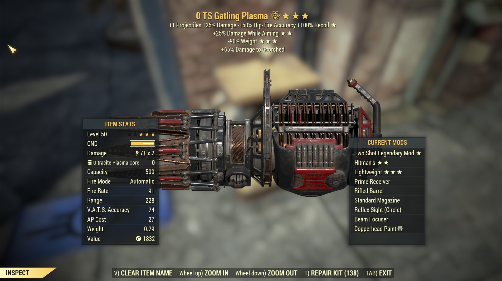 Buy Two Shot Gatling Plasma TS/AIM in FALLOUT 76 Items - Offer #2420168841