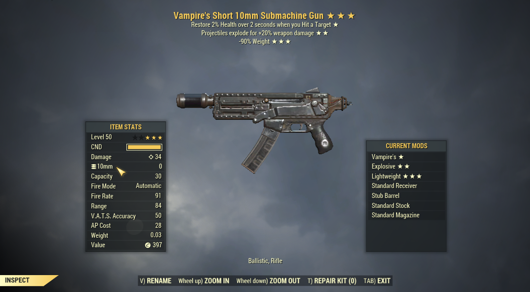 Buy Vampire's Explosive 90% Reduce in FALLOUT 76 Items - Offer #251926650
