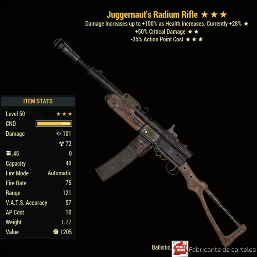 Buy Juggernaut Rifle Radium / J503 in FALLOUT 76 Items - Offer #2532937077