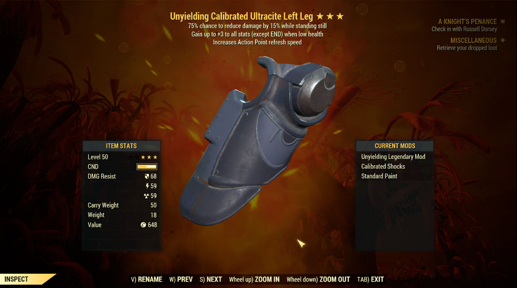 Buy Unyielding Sentinel Ultracite in FALLOUT 76 Items - Offer #261459484