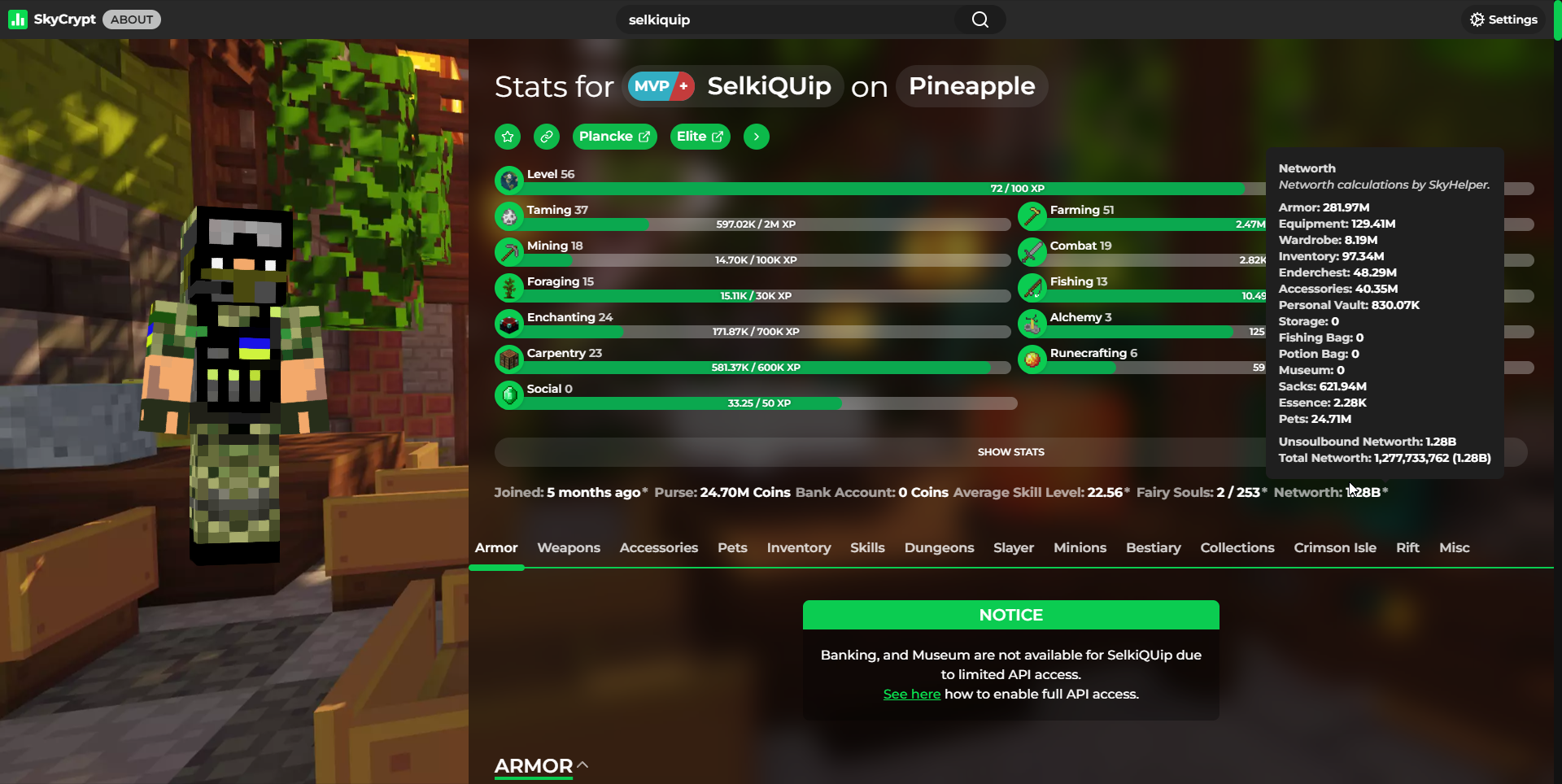 Buy ⚡ MVP+ RANK | NETWORTH 1.28B in MINECRAFT: HYPIXEL Accounts - Offer ...