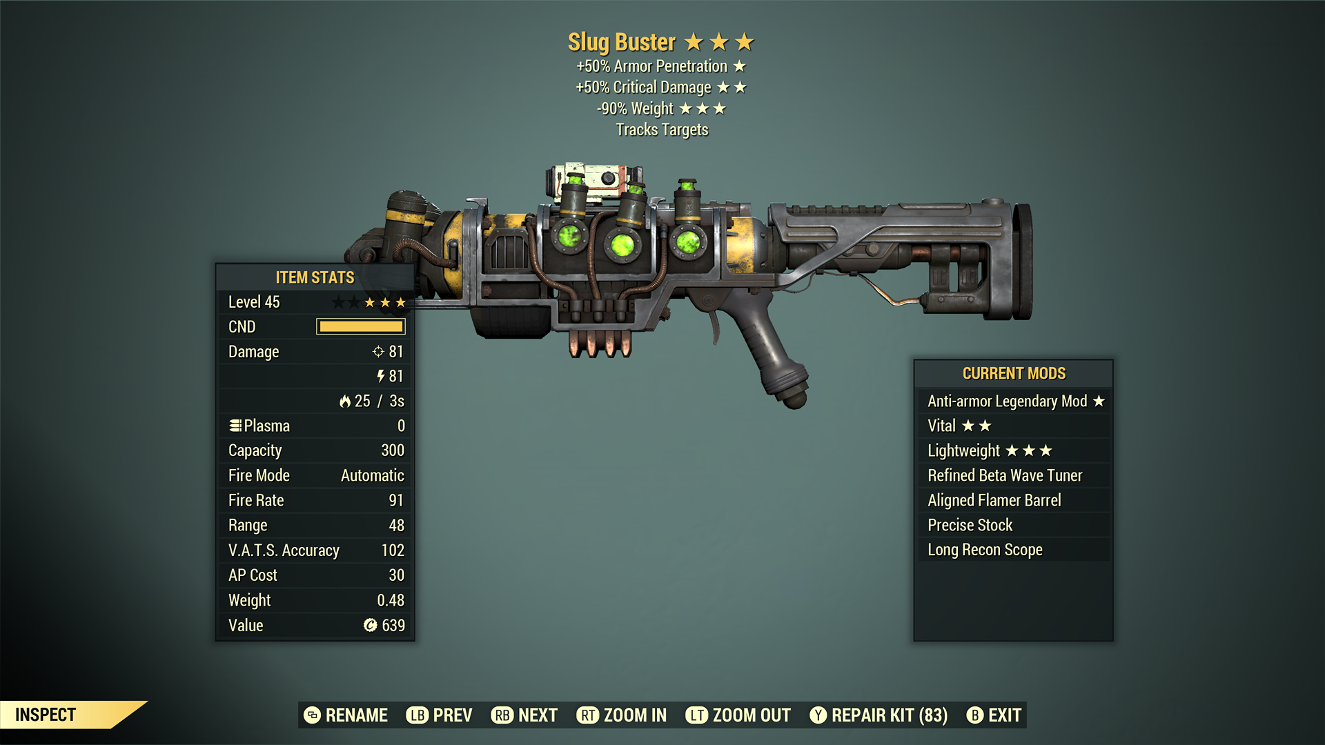 Buy [XBOX] Slug Buster Anti-armor in FALLOUT 76 Items - Offer #2526163883