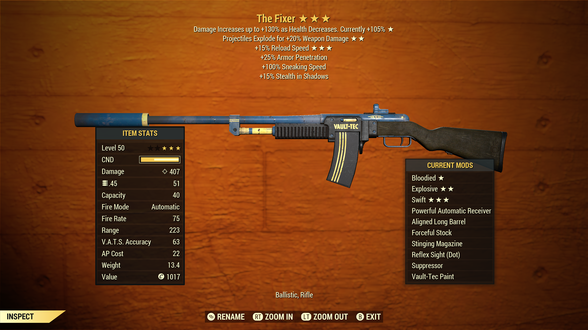 Buy [XBOX] Bloodied Explosive The in FALLOUT 76 Items - Offer #2535785193