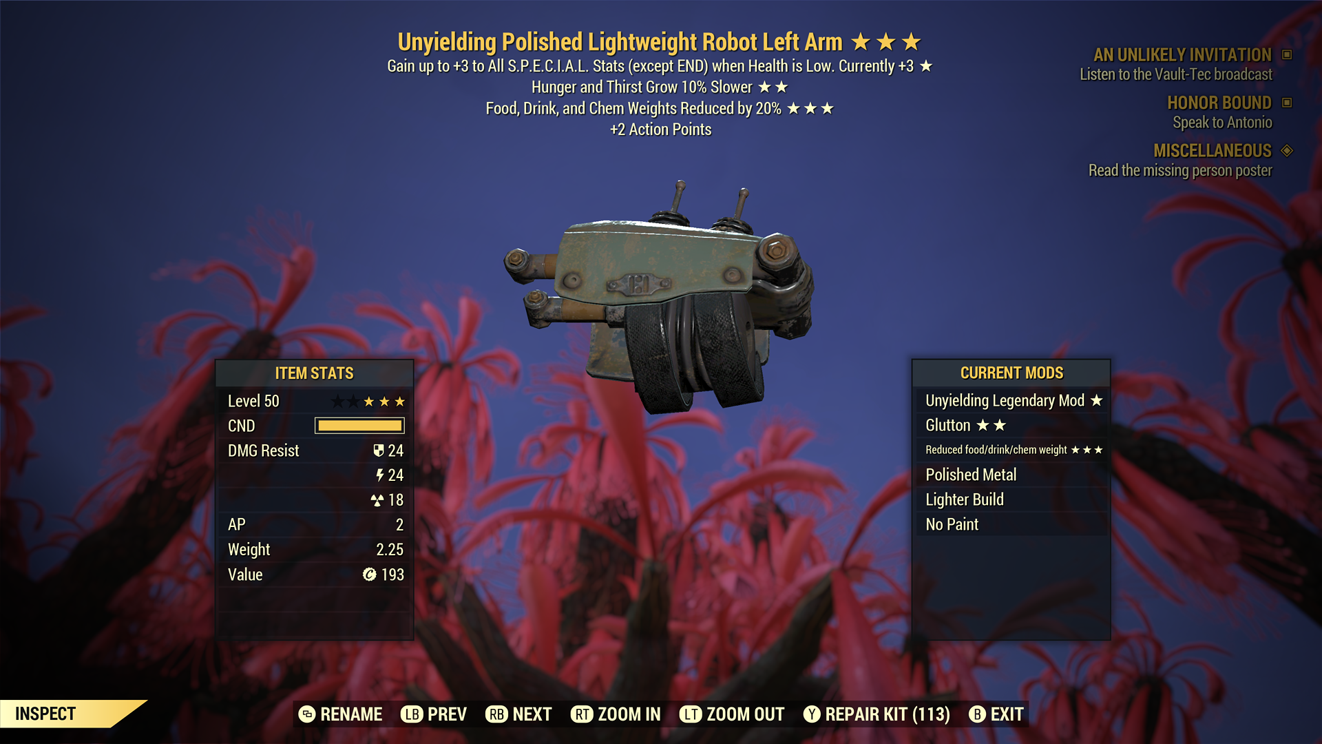 Buy [XBOX] Unyielding Robot Armor in FALLOUT 76 Items - Offer #2420533134