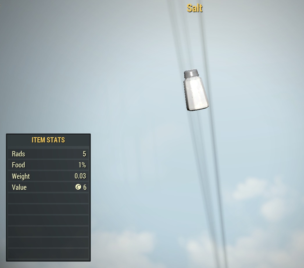 Buy Salt in FALLOUT 76 Items - Offer #2524276043