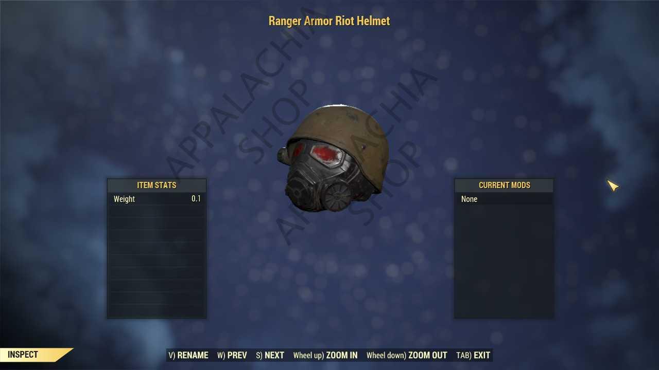 Buy Ranger Armor Riot Helmet [Dev in FALLOUT 76 Items - Offer #2526162914