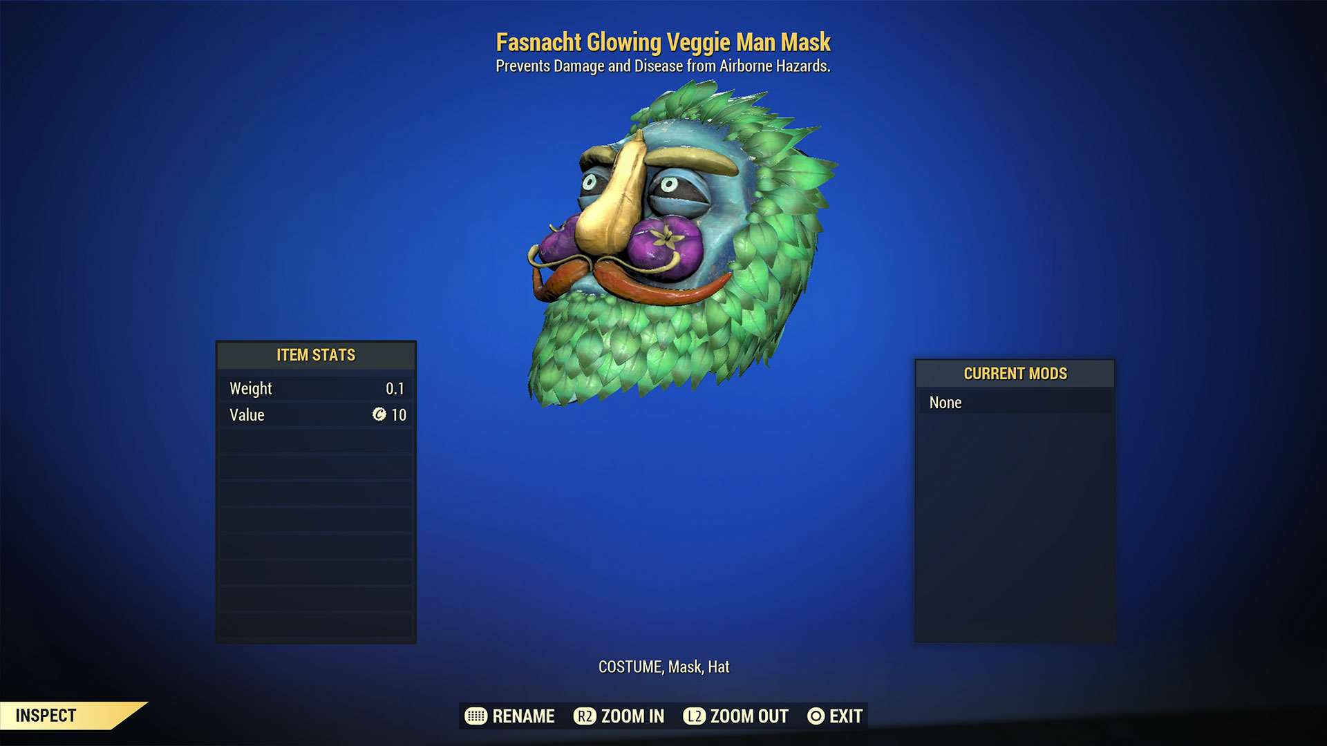 Buy Fasnacht Glowing Veggie Man Ma in FALLOUT 76 Items - Offer #2534844686