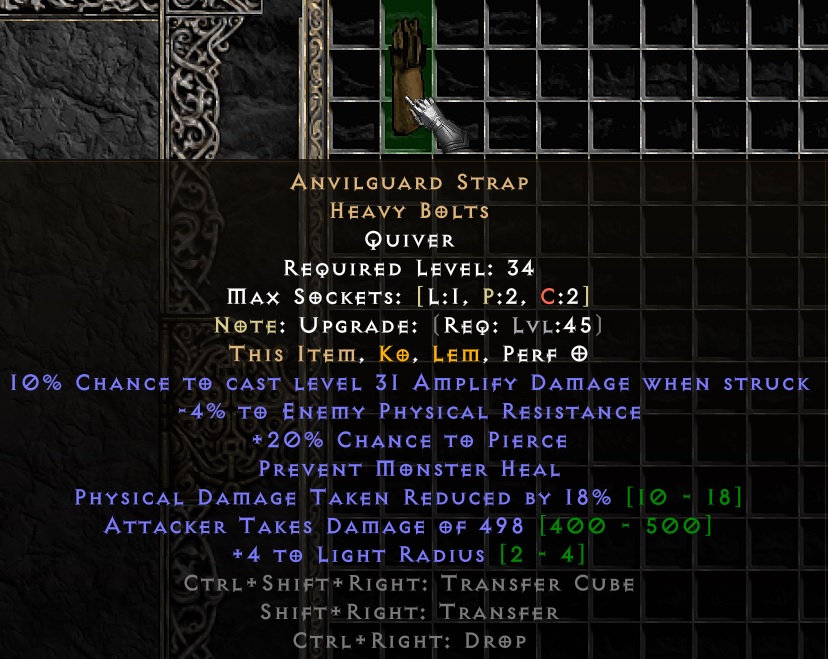 Buy ANVILGUARD STRAP (NEW BOLT) ** in PROJECT DIABLO 2 Items - Offer ...