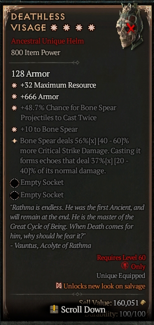 Buy 4GA DEATHLESS VISAGE + High As in DIABLO 4 Items - Offer #2519911633