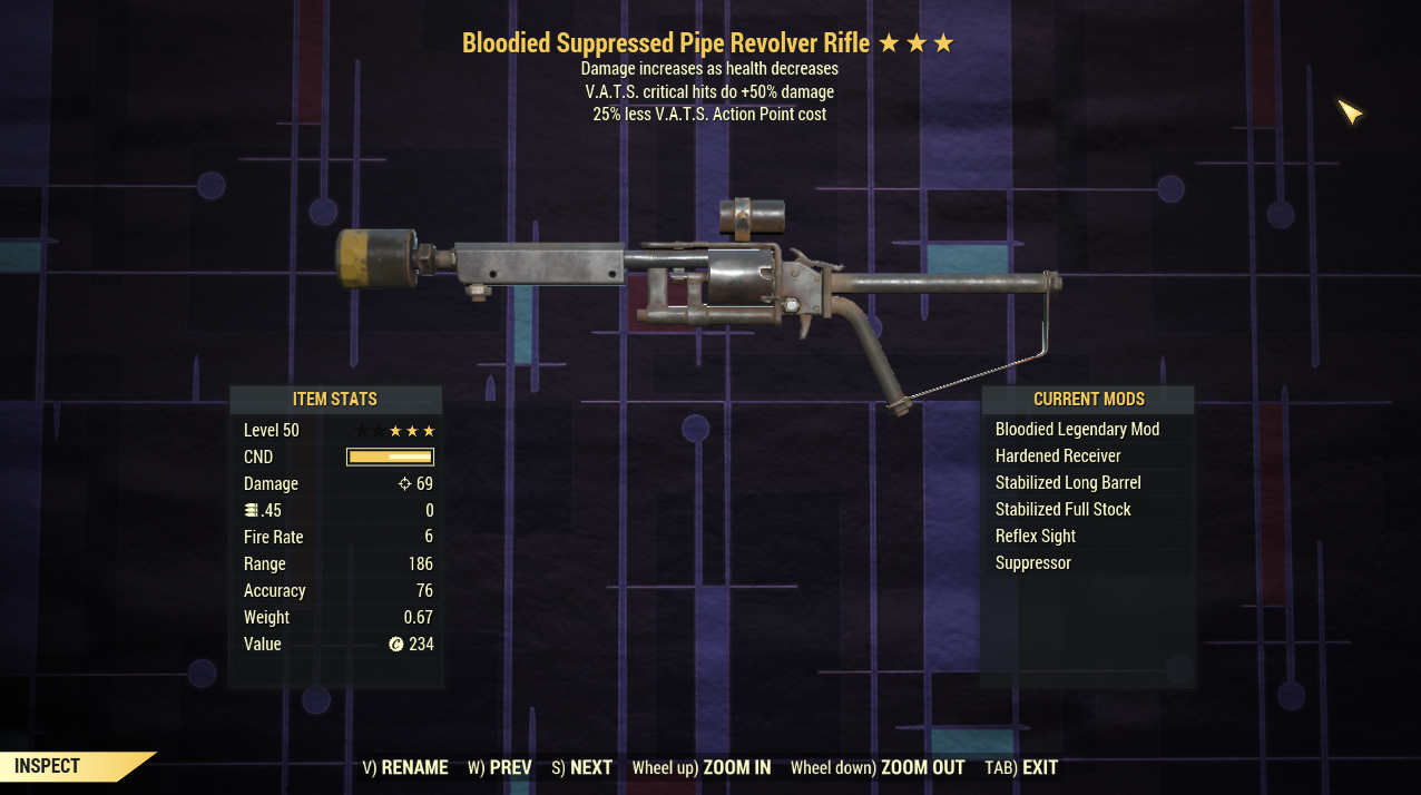 Buy Bloodied 50% VATS Crit Pipe Re in FALLOUT 76 Items - Offer #251983339