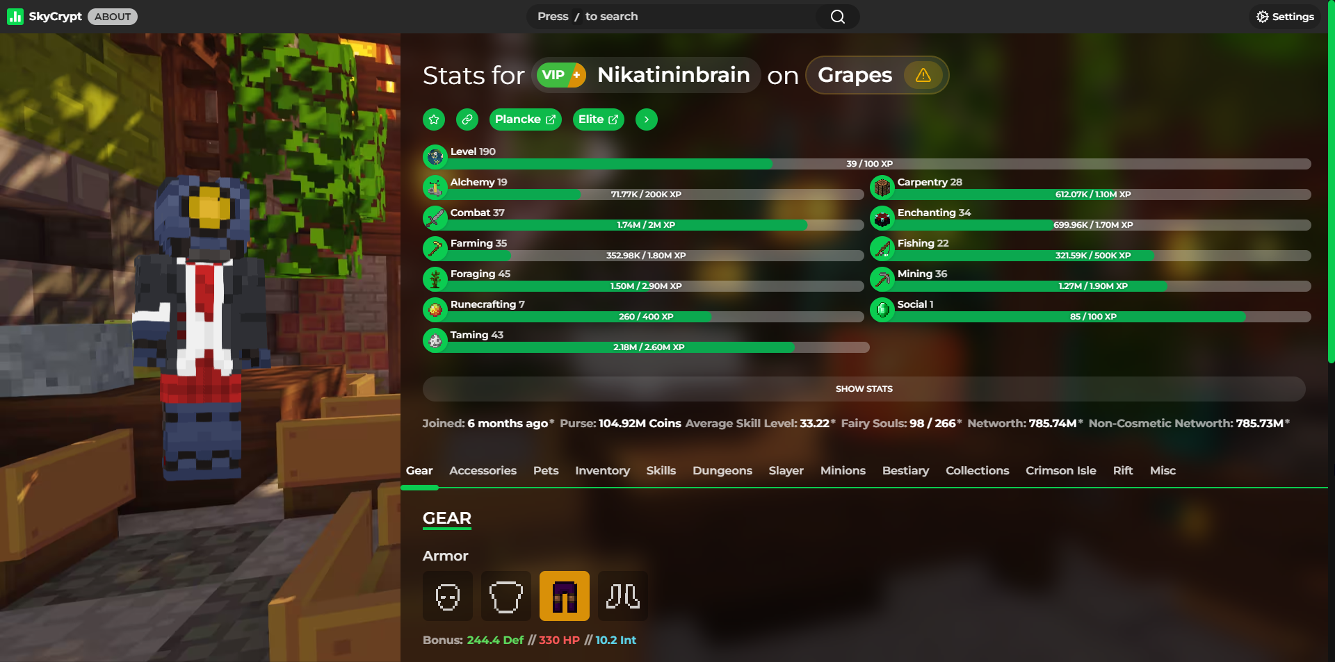 Buy ⚡ VIP+ RANK | NETWORTH 785M in MINECRAFT: HYPIXEL Accounts - Offer ...