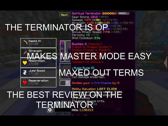 Buy Duplex V 10* Terminator [Safe in MINECRAFT: HYPIXEL Items - Offer #255878296