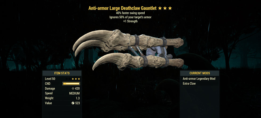 Buy Anti-armor Deathclaw Gauntlet in FALLOUT 76 Items - Offer #2430056458
