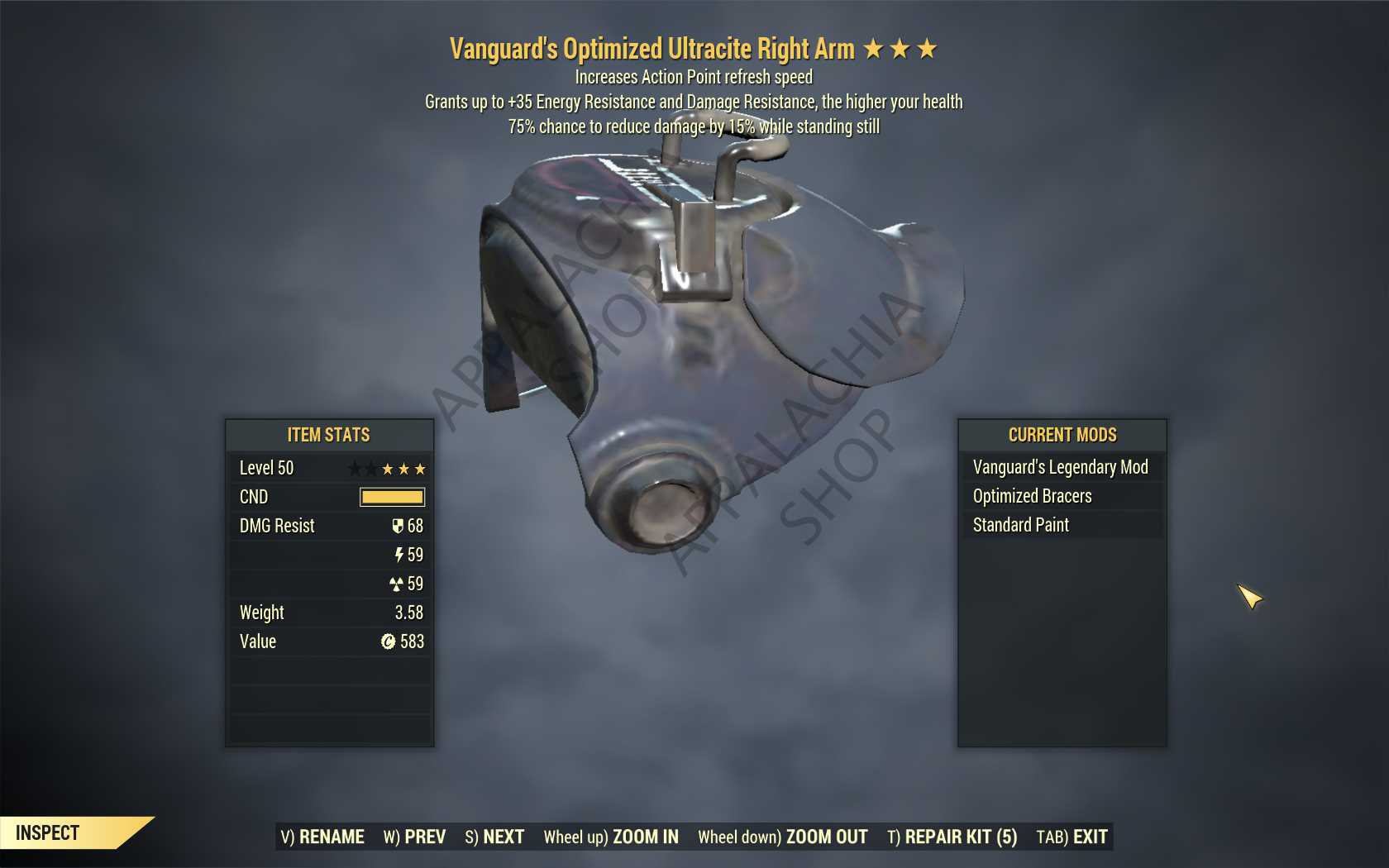 Buy Vanguard's Sentinel Ultracite in FALLOUT 76 Items - Offer #2529419320