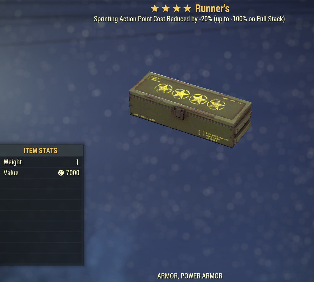 Buy Runner's [4 Star Mod Box] in FALLOUT 76 Items - Offer #2531044666