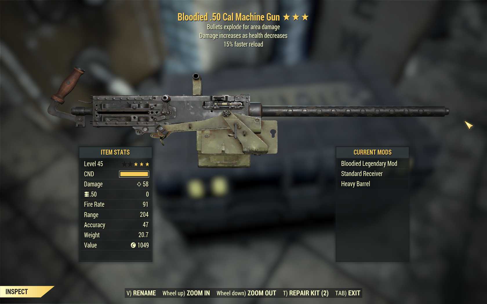 Buy Bloodied Explosive 50 Cal Mach in FALLOUT 76 Items - Offer #2311160055