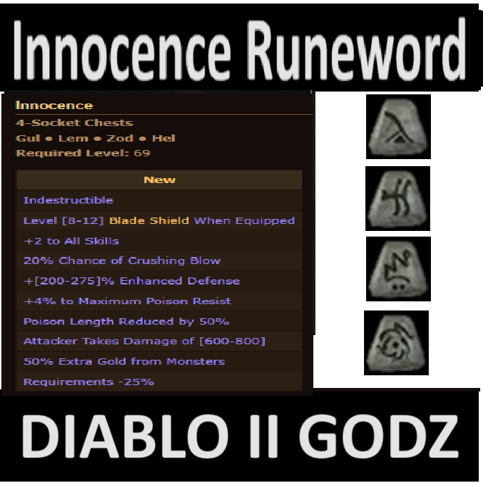 Buy Innocence Runeword | Project D in PROJECT DIABLO 2 Items - Offer ...