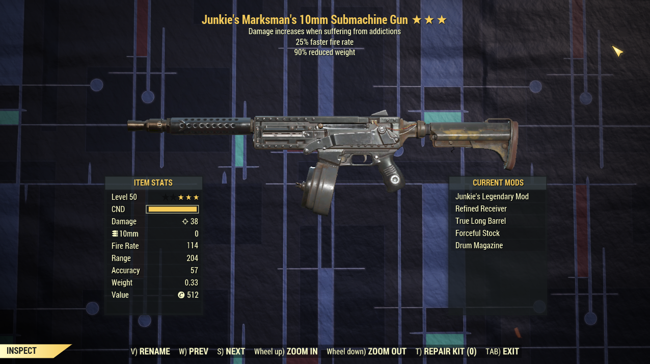 Buy Junkie's 25% Faster Fire rate in FALLOUT 76 Items - Offer #251644397