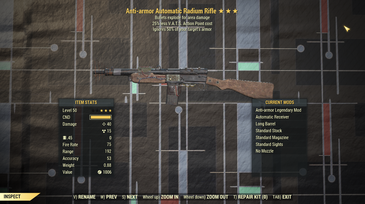 Buy Anti-Armor Explosive Radium Ri in FALLOUT 76 Items - Offer #243154389