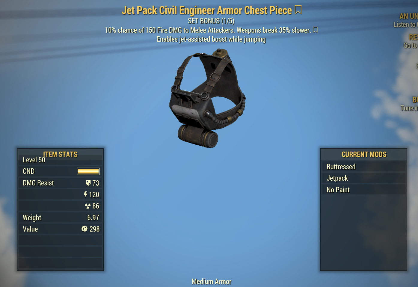 Buy Civil Engineer full modded arm in FALLOUT 76 Items - Offer #2520918379