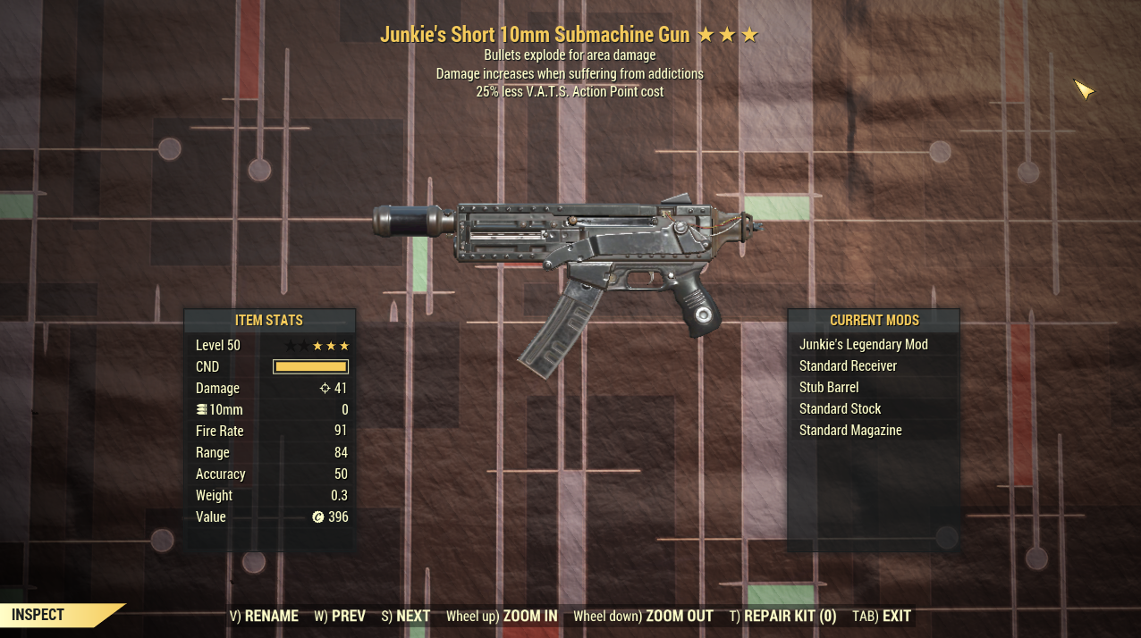 Buy Junkie's Explosive 10mm Submac in FALLOUT 76 Items - Offer #251921377