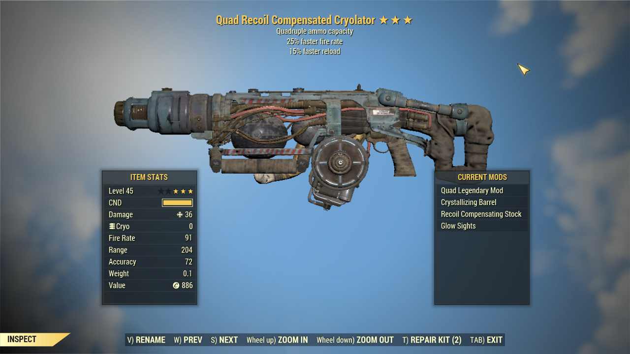 Buy Quad 25% Faster Fire Rate 15% in FALLOUT 76 Items - Offer #2333524126