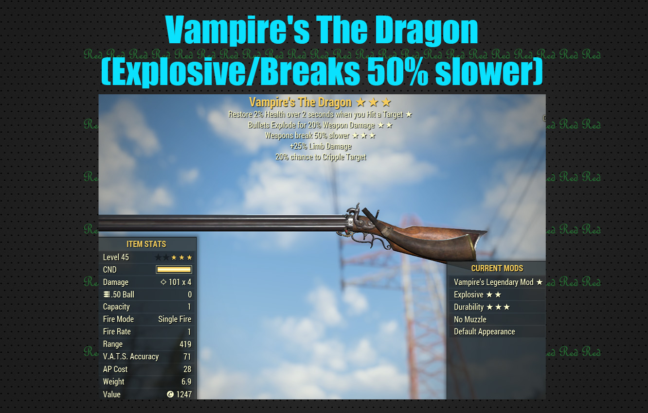 Buy Vampire's The Dragon (Explosiv in FALLOUT 76 Items - Offer #2427593717