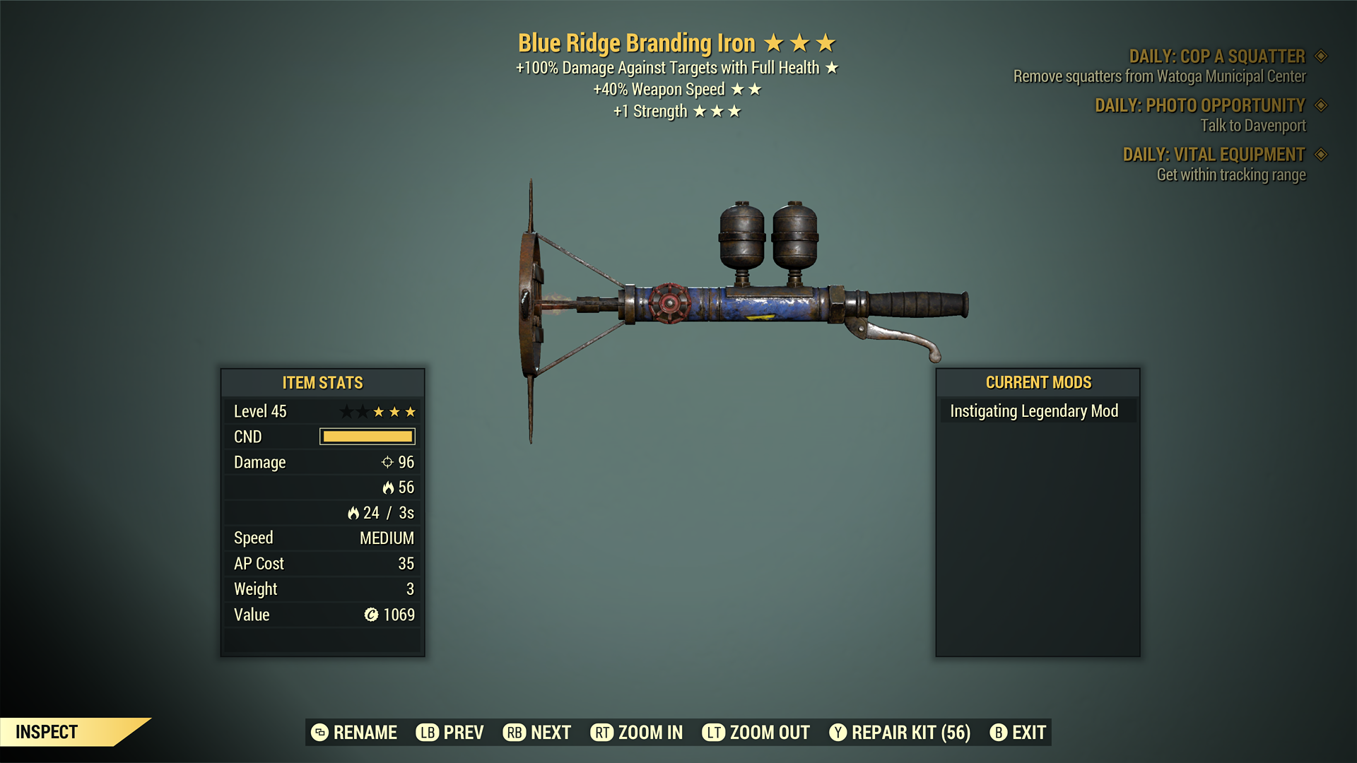 Buy [XBOX] Instigating Blue Ridge in FALLOUT 76 Items - Offer #2513980887