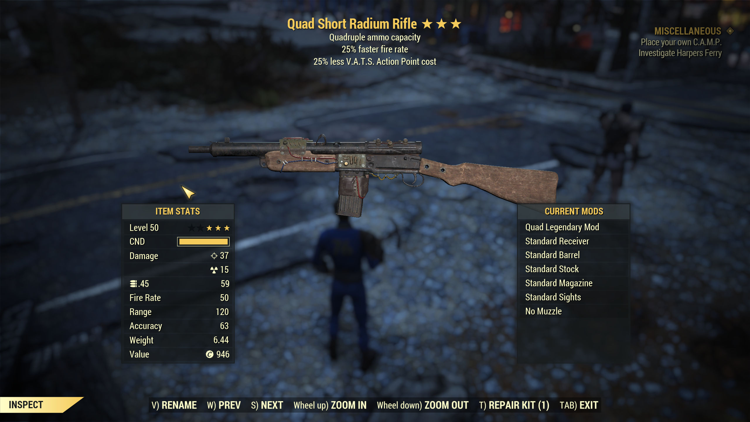 Buy Quad Radium Rifle [25% faster in FALLOUT 76 Items - Offer #251759545