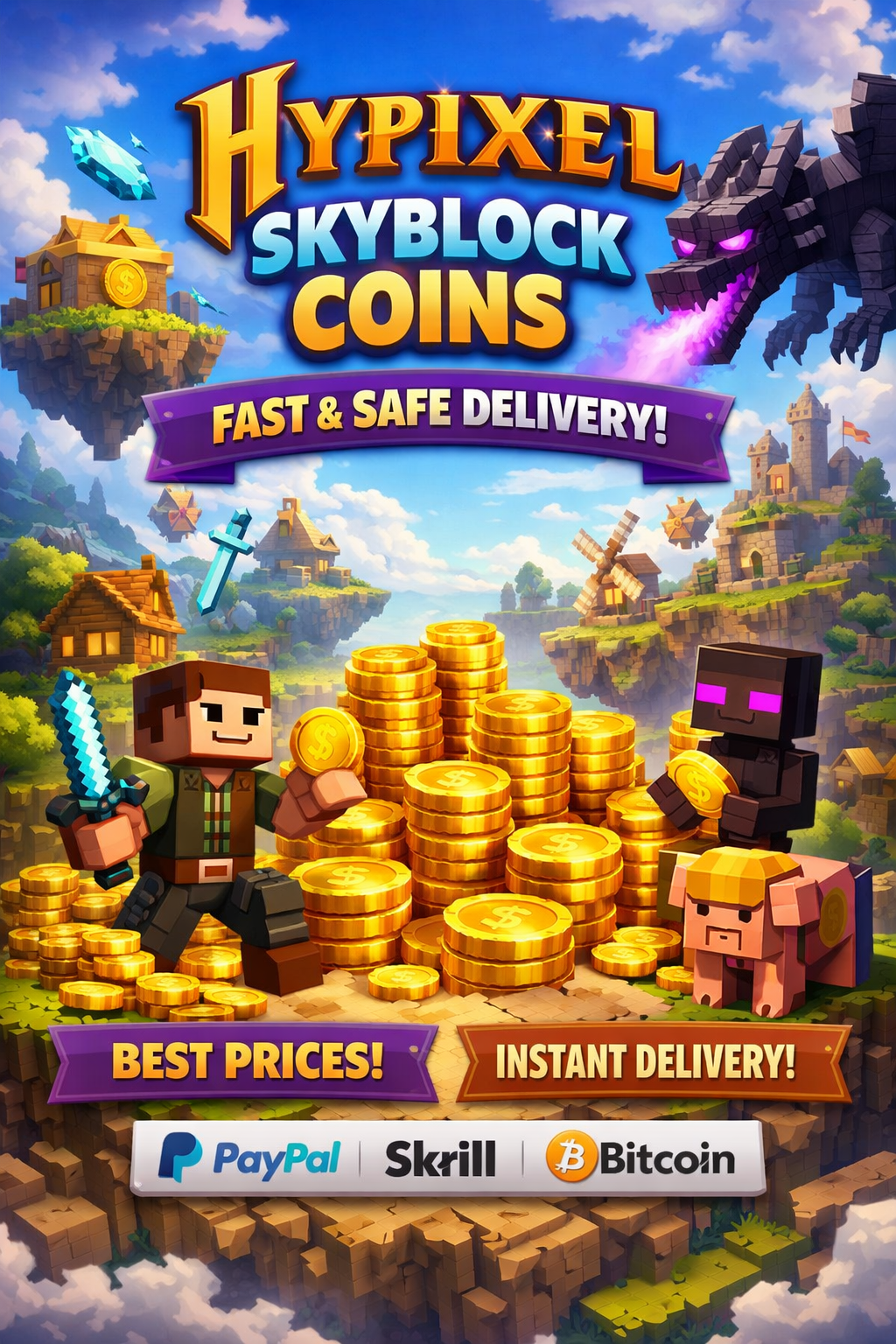 Buy Hypixel Coins [0,40 per 10M] F in MINECRAFT: HYPIXEL Coins - Offer ...