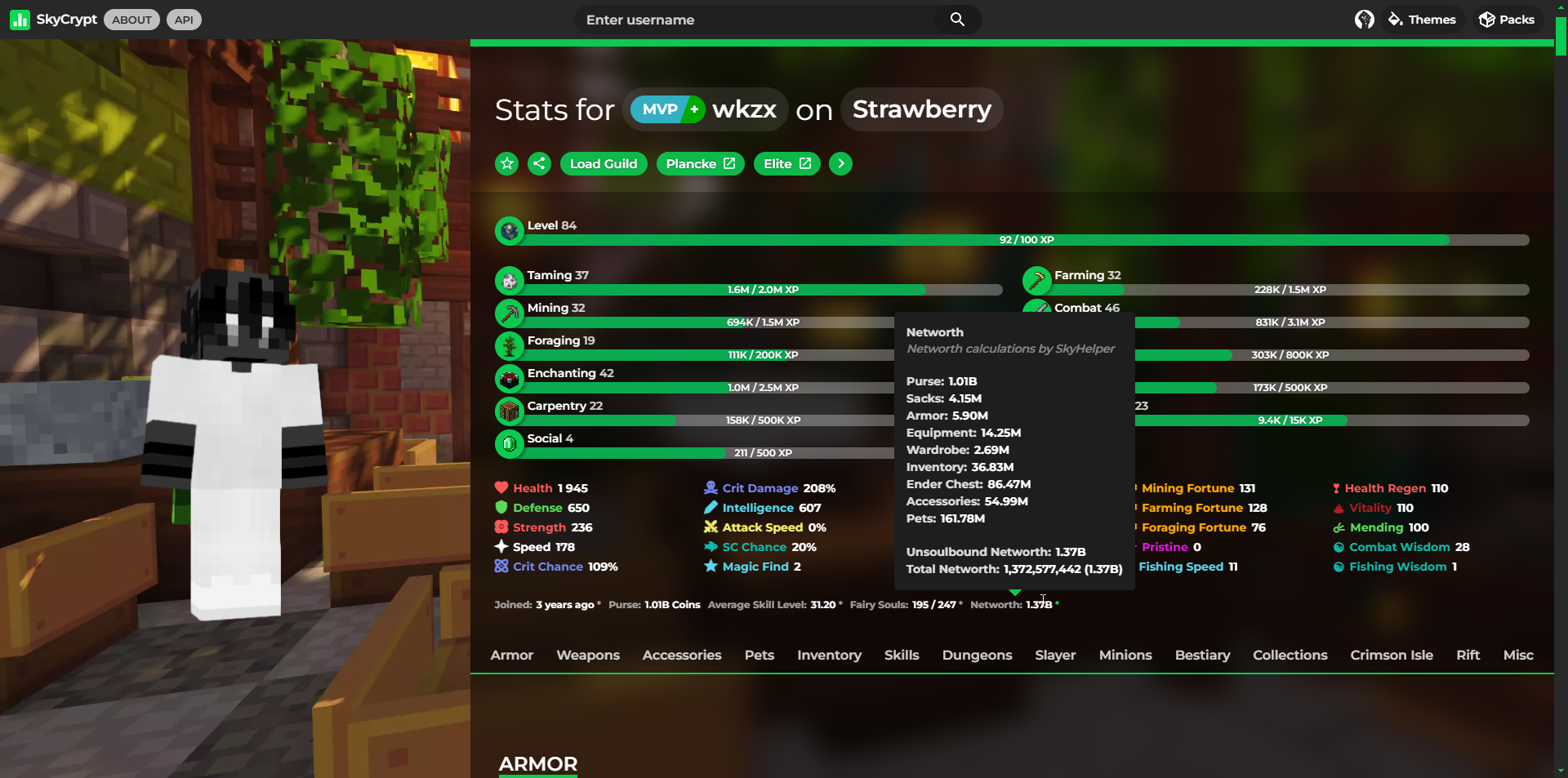 Buy ⚡ MVP+ RANK | NETWORTH 1.37B in MINECRAFT: HYPIXEL Accounts - Offer ...