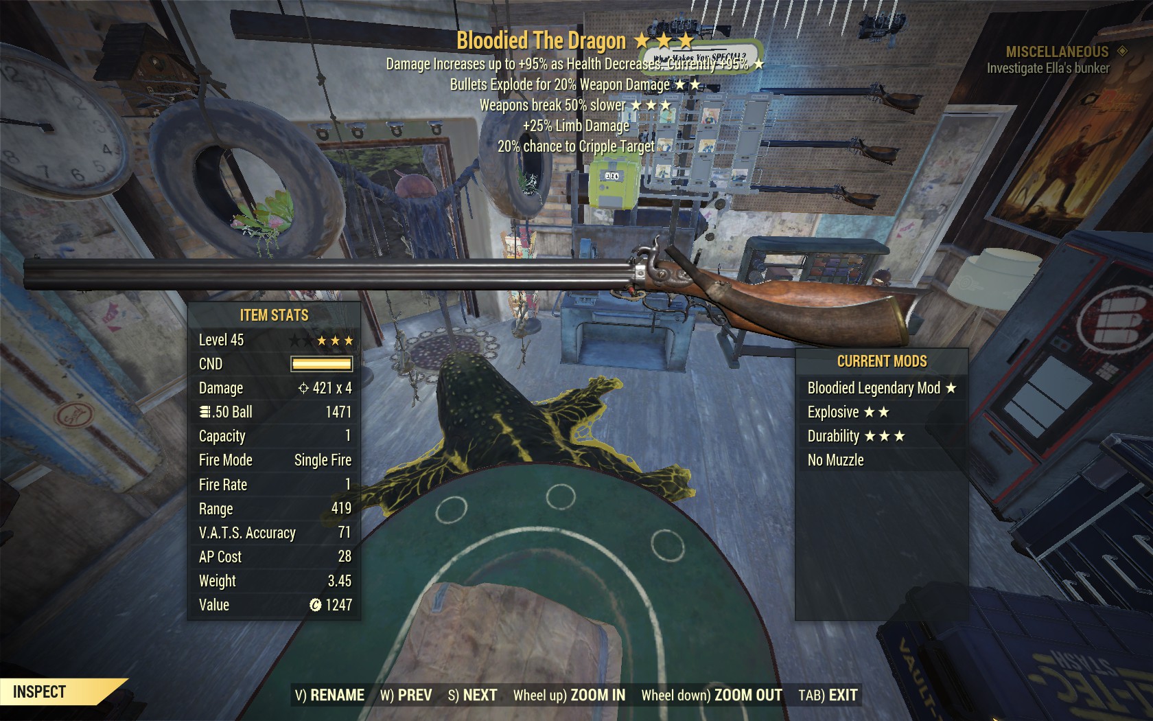 Buy LEGACY DRAGON / BLOODIED / EXP in FALLOUT 76 Items - Offer #2412739462