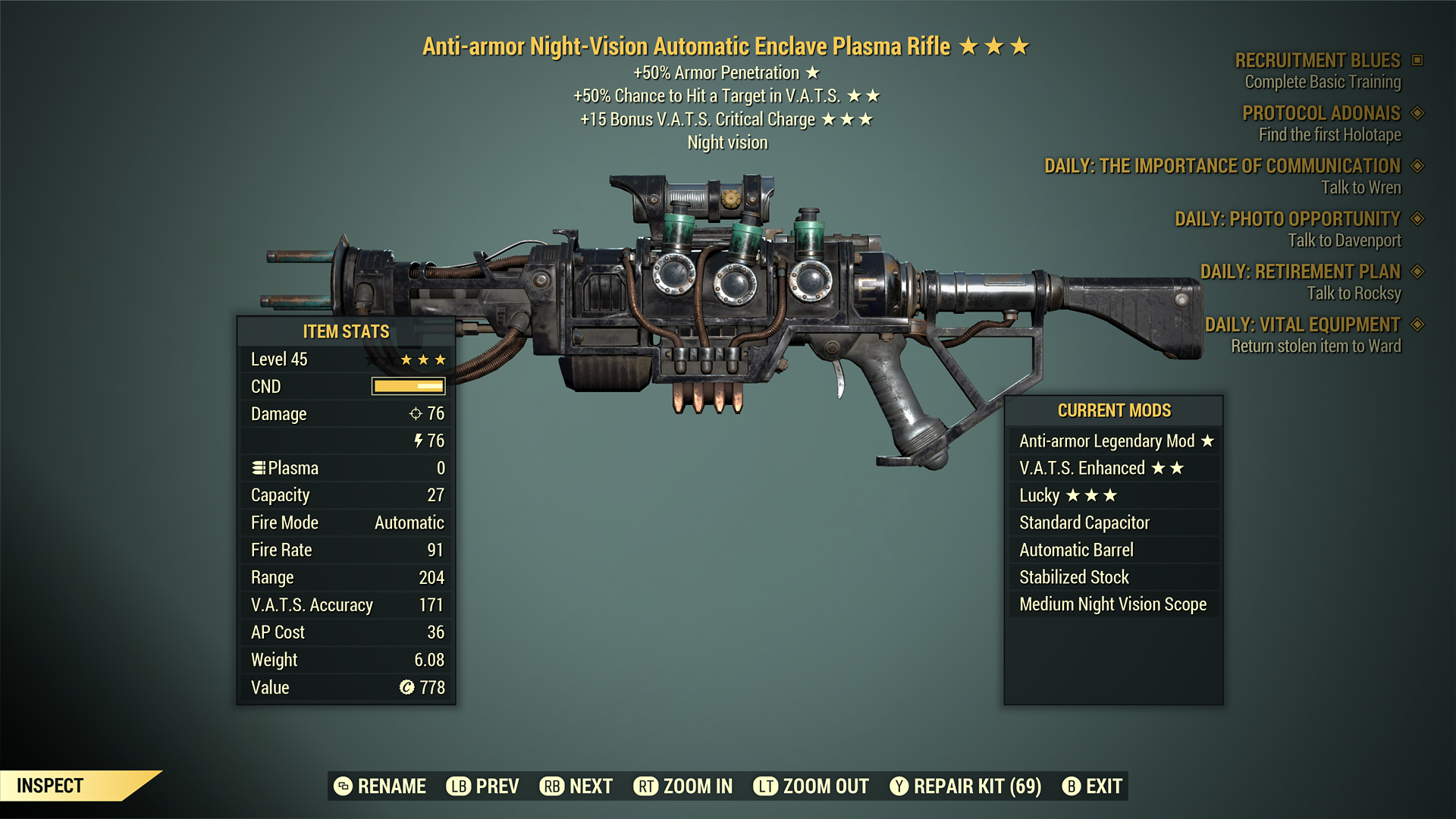 Buy [XBOX] Anti-armor Enclave Plas in FALLOUT 76 Items - Offer #2327846778