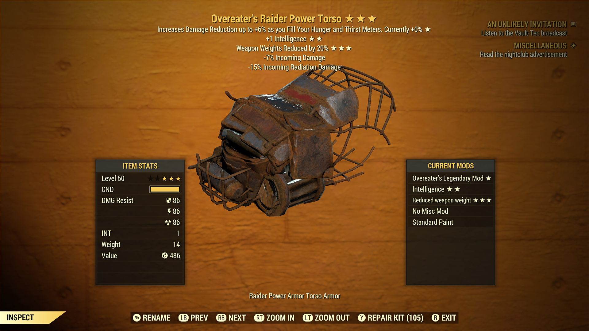 Buy [XBOX] Overeater's Raider Powe in FALLOUT 76 Items - Offer #2515923362
