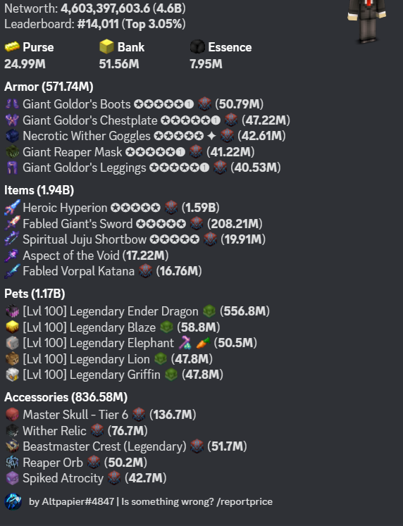 Buy extremely rich hypixel sb prof in MINECRAFT: HYPIXEL Accounts ...