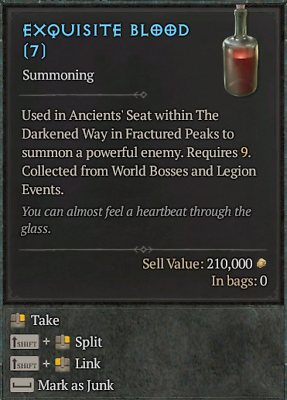 Buy [Exquisite Blood S5] 1 Unit = in DIABLO 4 Items - Offer #2423372995