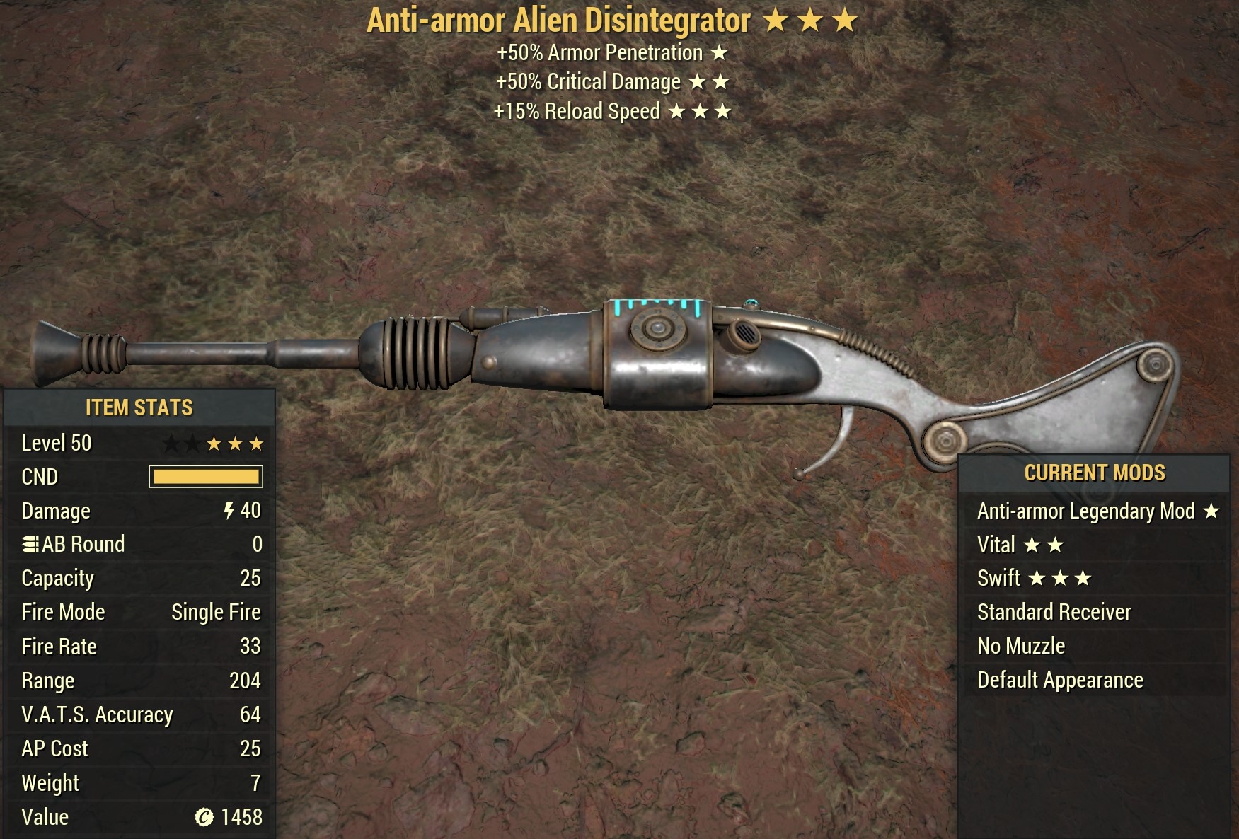 Buy Anti-Armor Alien Disintegrator in FALLOUT 76 Items - Offer #2413394847