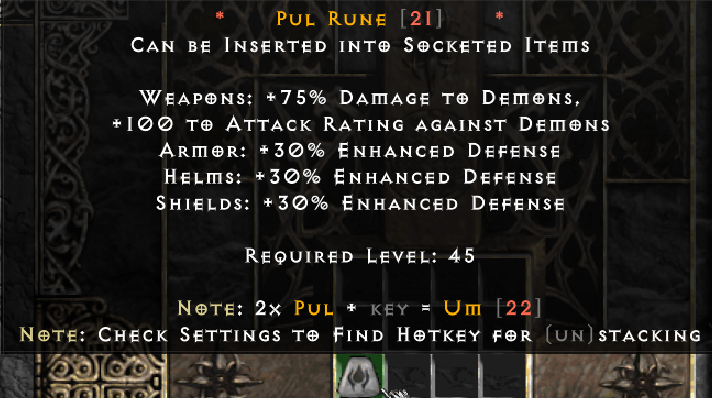 Buy Pul Rune #21 - PD2 Season 11 S in PROJECT DIABLO 2 Runes - Offer ...