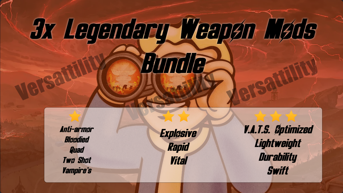 Buy [PC] 3x Legendary Weapon Mods in FALLOUT 76 Items - Offer #251295930