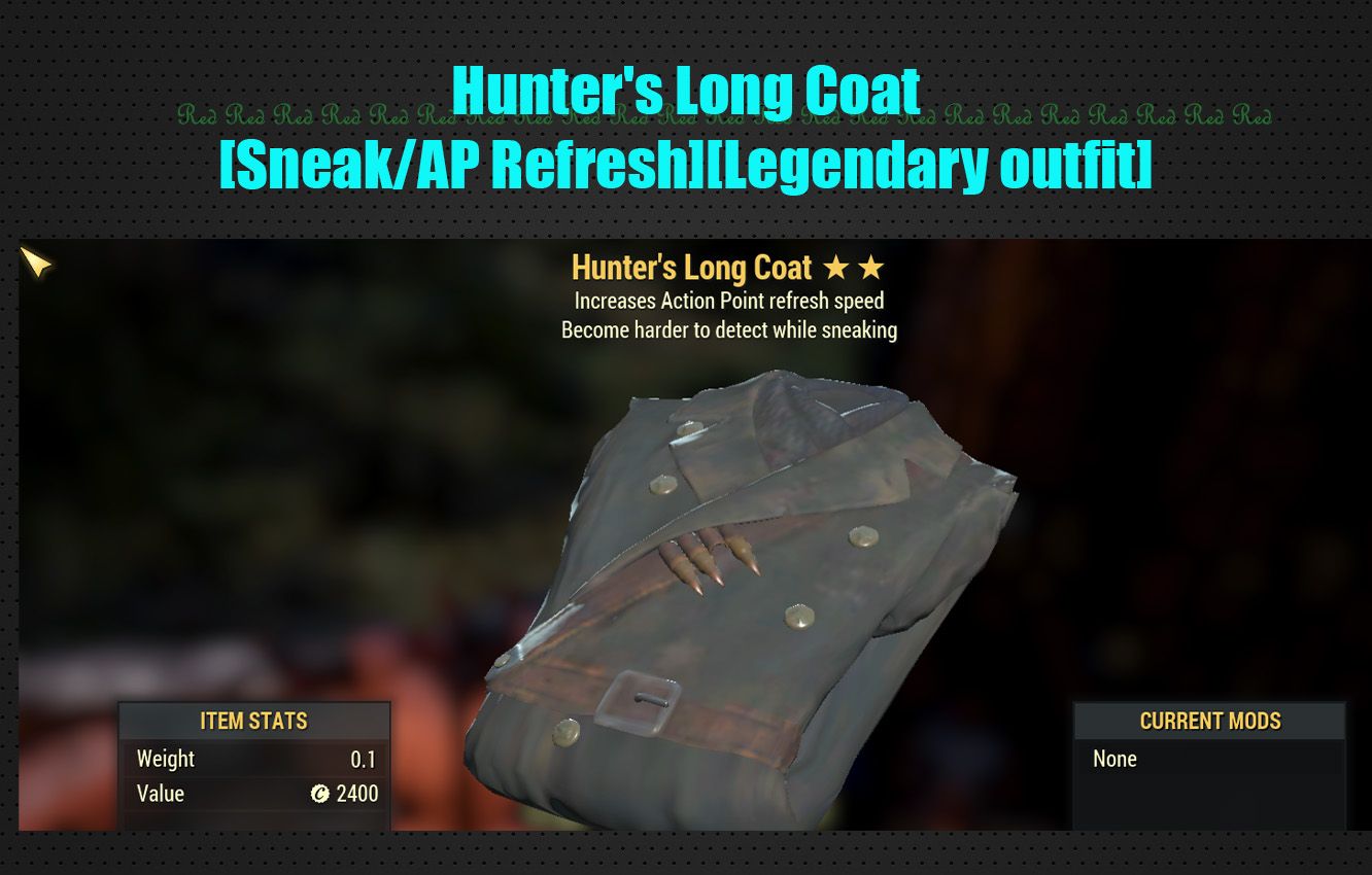 Buy Hunter's Long Coat [Sneak/AP R in FALLOUT 76 Items - Offer #2527364538