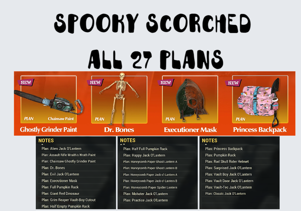 Buy ⭐[PC]SPOOKY SCORCHED ALL PLA in FALLOUT 76 Items - Offer #251173961