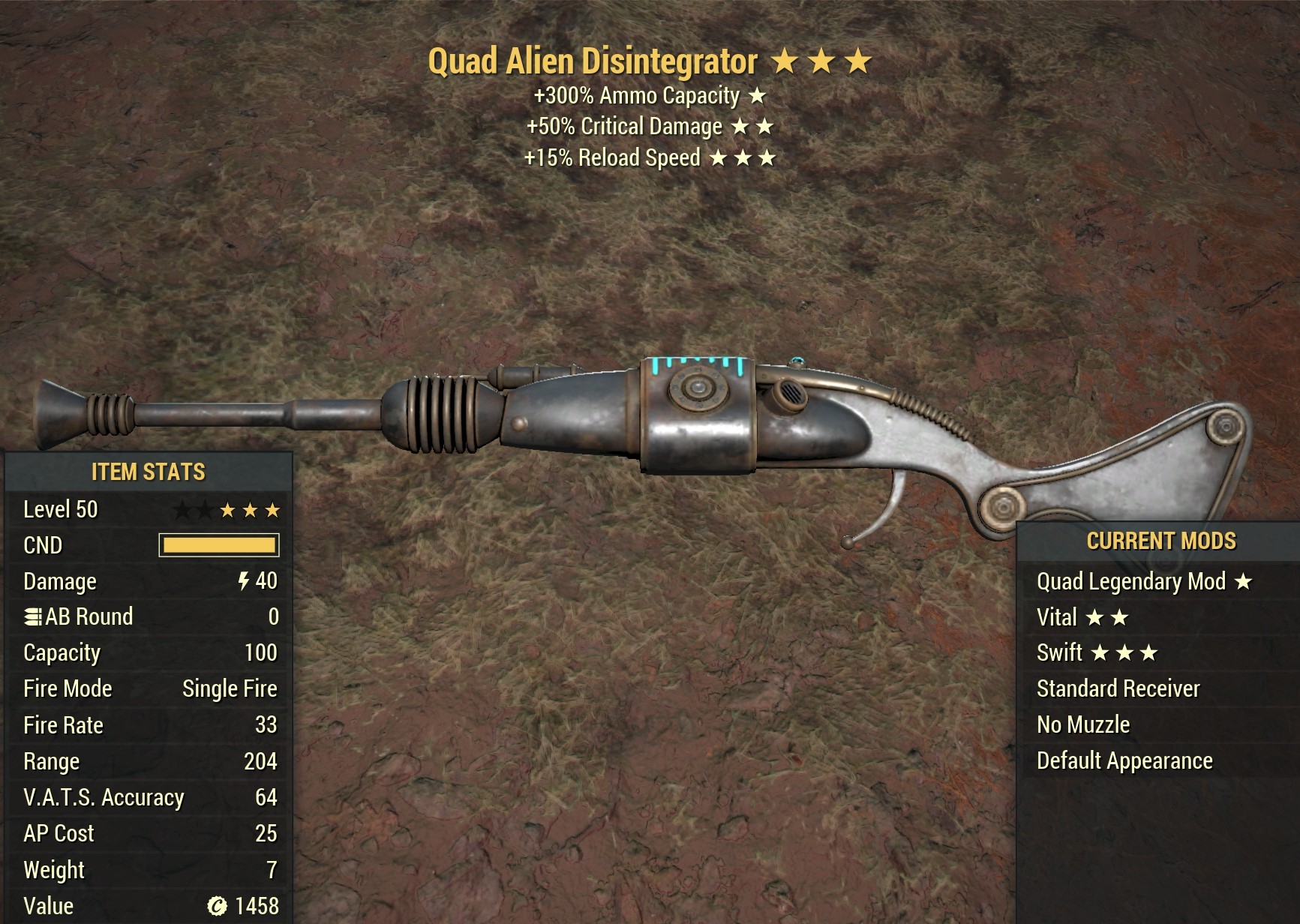 Buy Quad Alien Disintegrator [+50% in FALLOUT 76 Items - Offer #259827766