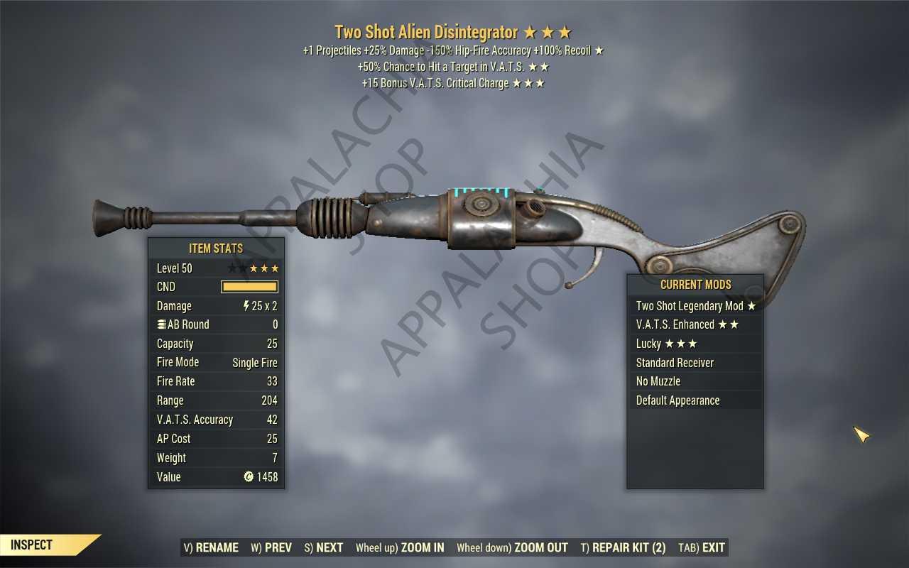 Buy Two Shot Alien Disintegrator ( in FALLOUT 76 Items - Offer #2420149047