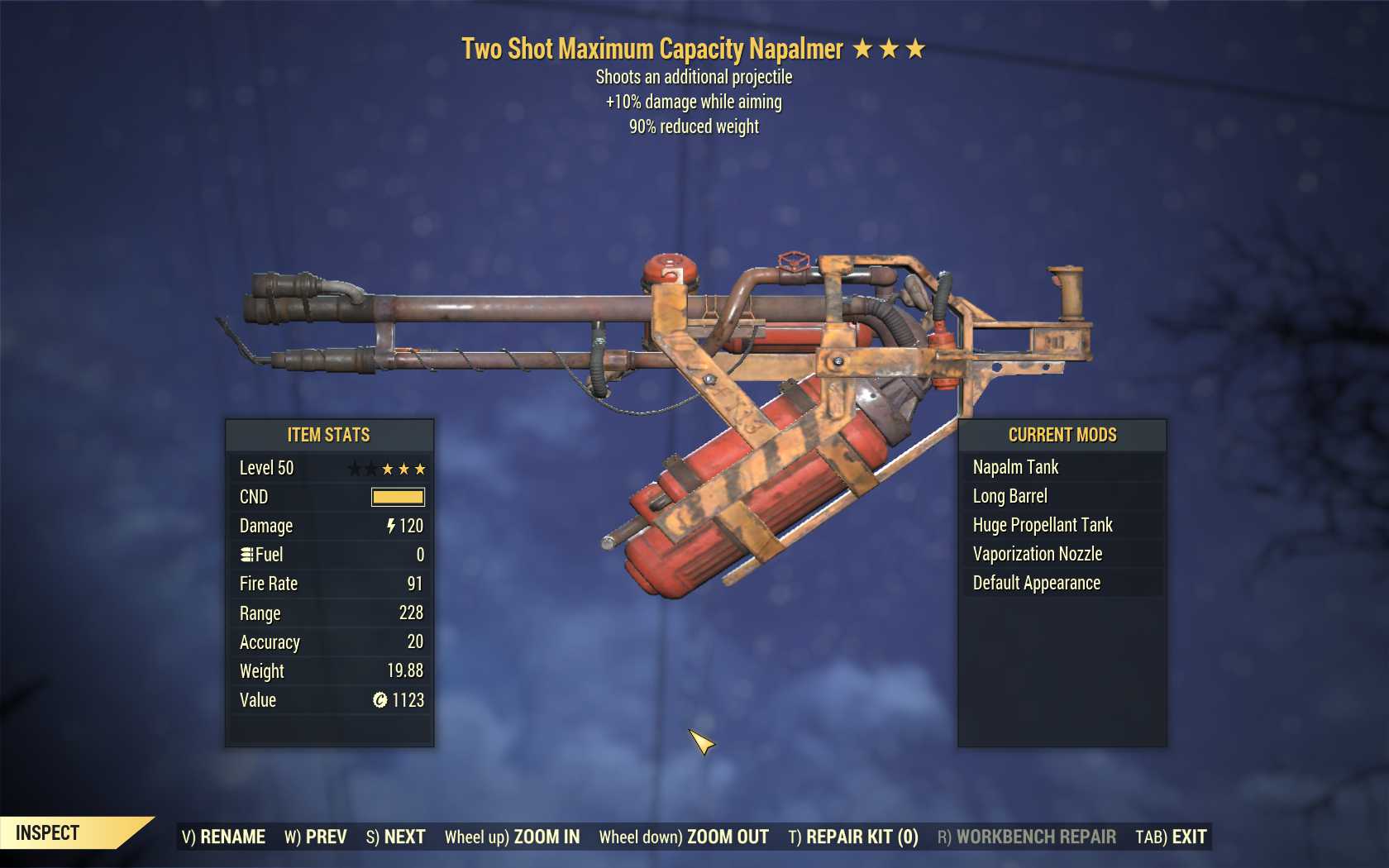 Buy Two Shot Flamer (+25% damage W in FALLOUT 76 Items - Offer #245764431