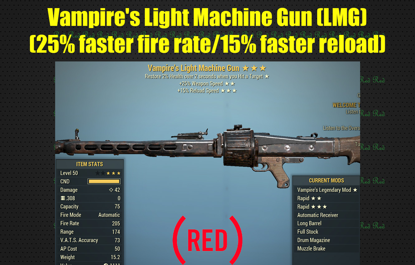 Buy Vampire's Light Machine Gun (L in FALLOUT 76 Items - Offer #2518248963